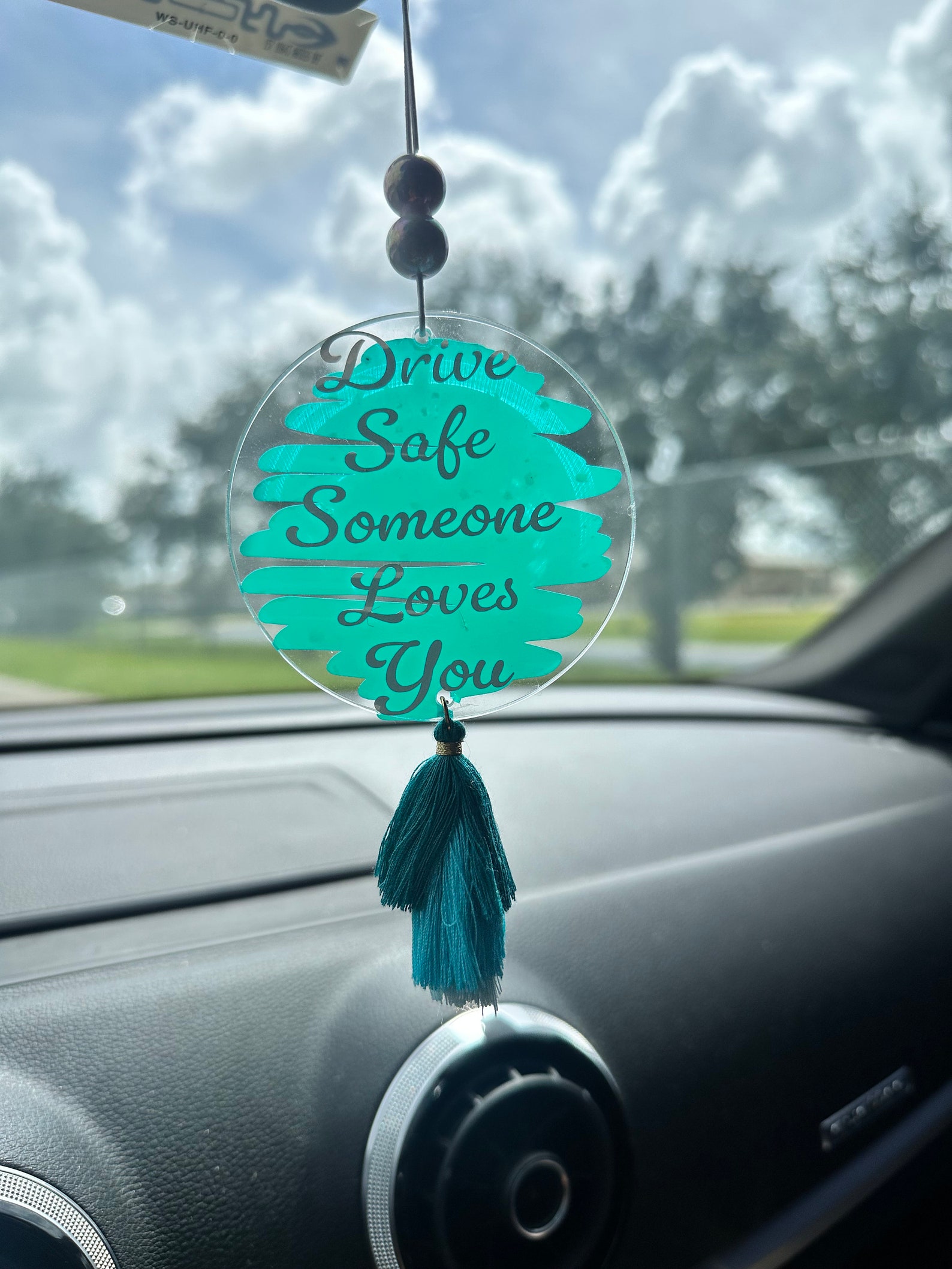 Positive Affirmation Car Charm, Tassel Car Charm, Rearview Mirror ...