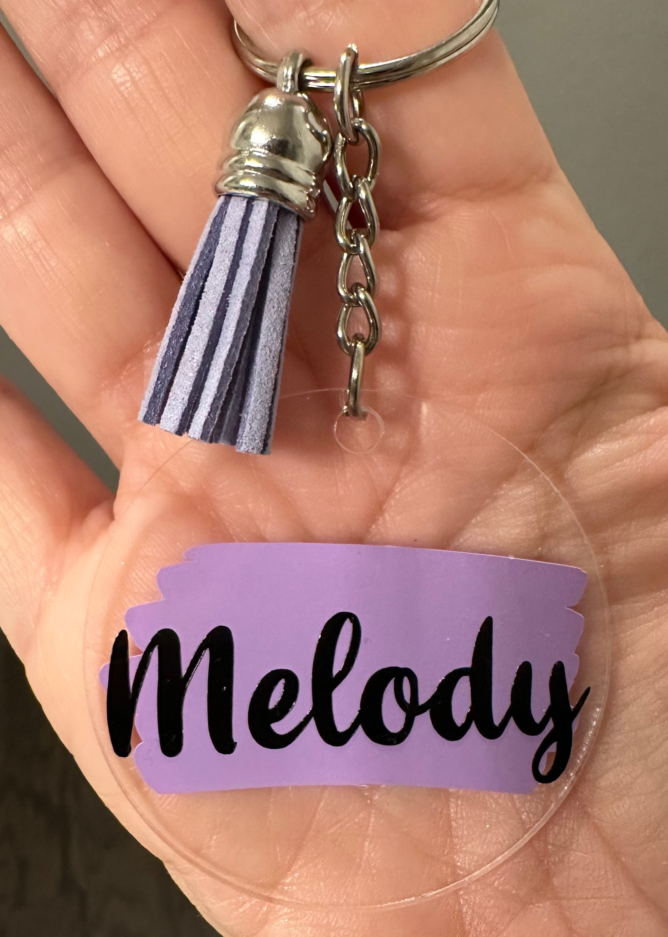 Personalized Acrylic Keychain, Custom Keychain With Name, Tassel ...