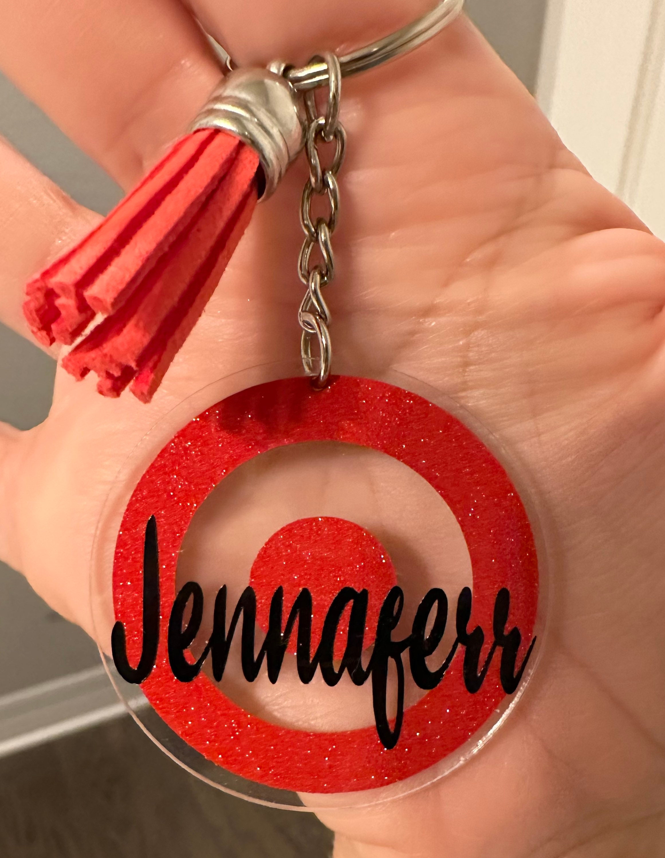 Personalized Acrylic Keychain, Custom Keychain With Name, Tassel ...