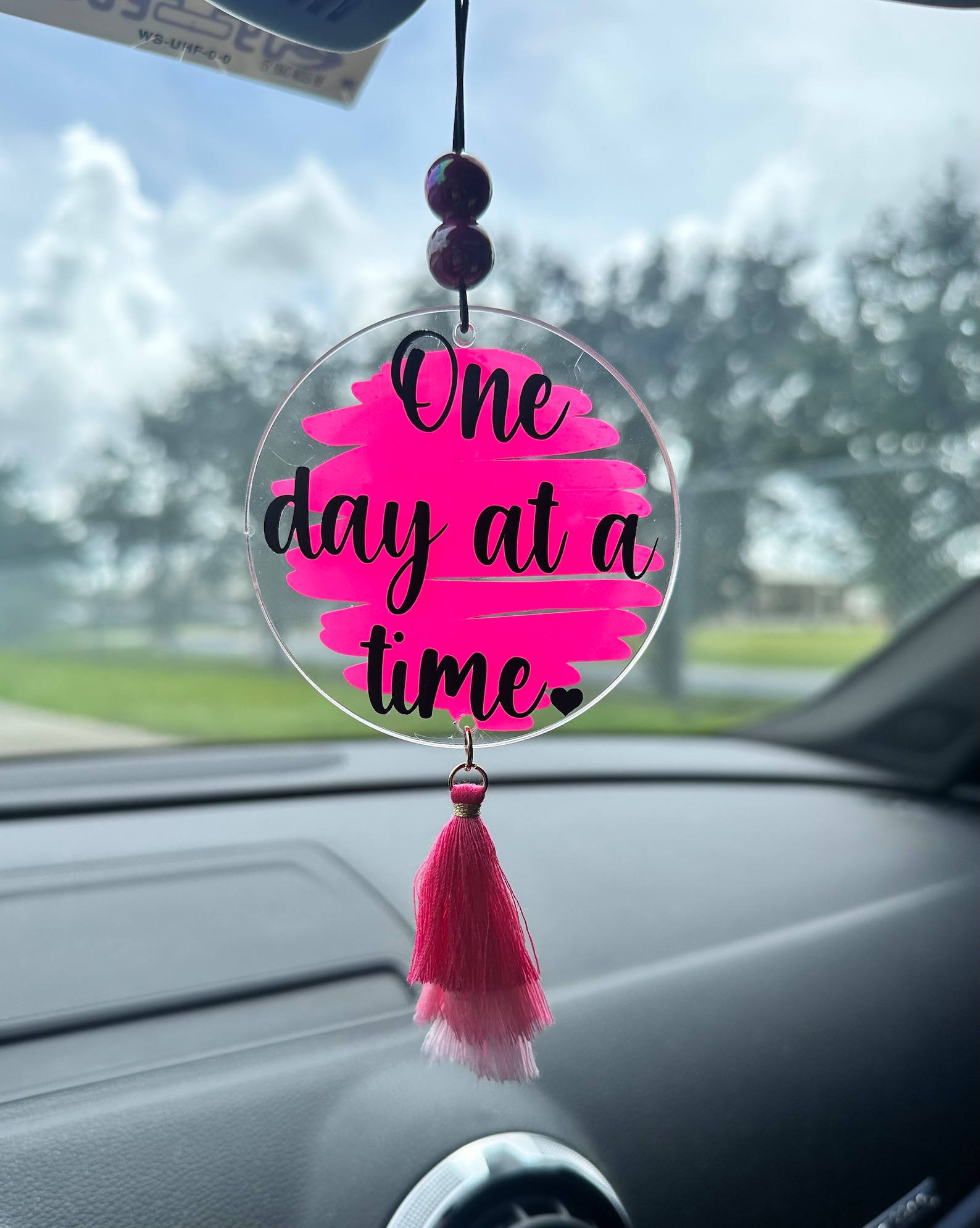 Positive Affirmation Car Charm, Tassel Car Charm, Rearview Mirror ...