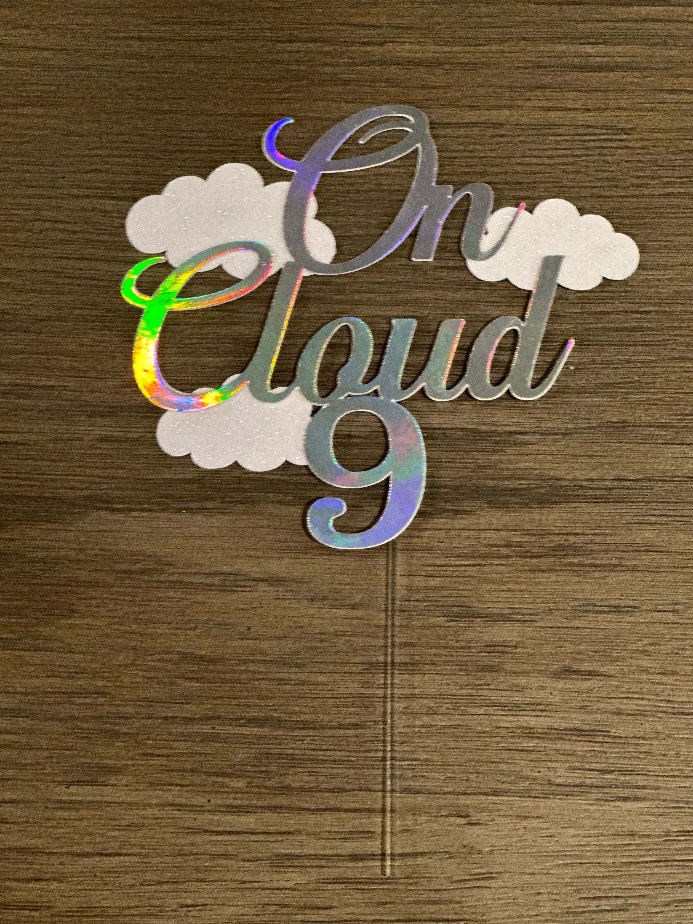 On Cloud 9 Cake Topper, 9th Birthday Party Decoration, Cloud 9 Party ...