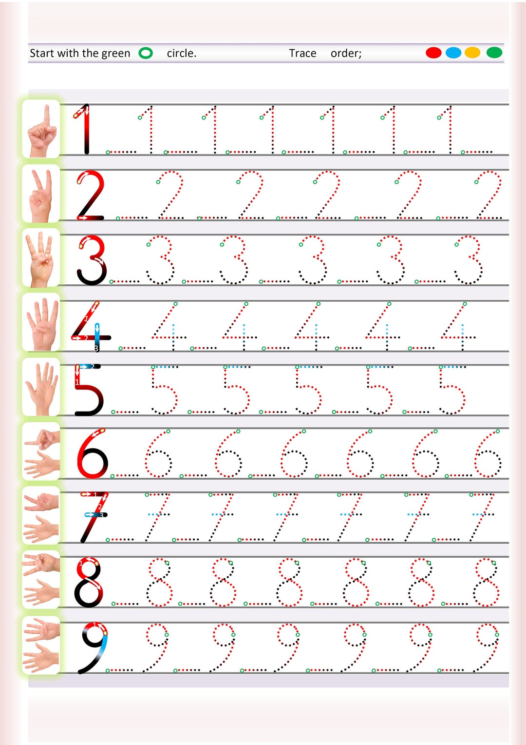 Tracing Number, Tracing Worksheets, Printable Toddler Worksheets 1- 10 ...