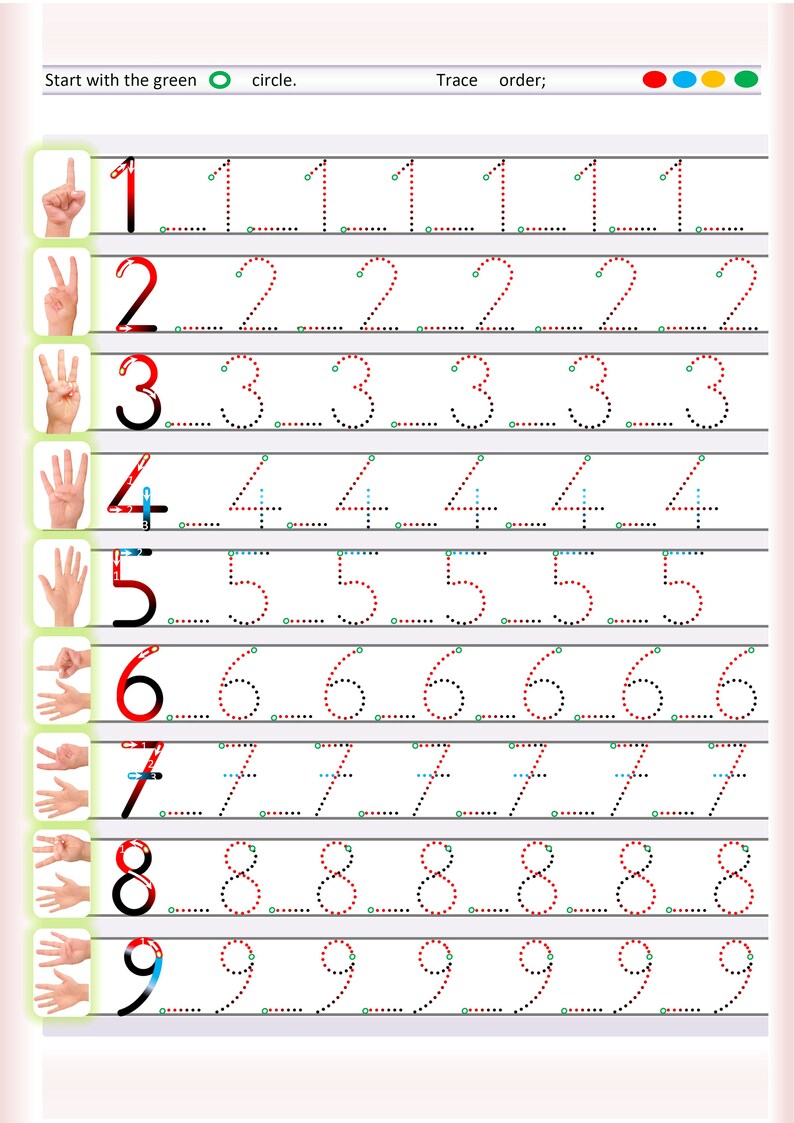 Tracing Number, Tracing Worksheets, Printable Toddler Worksheets 1- 10 ...