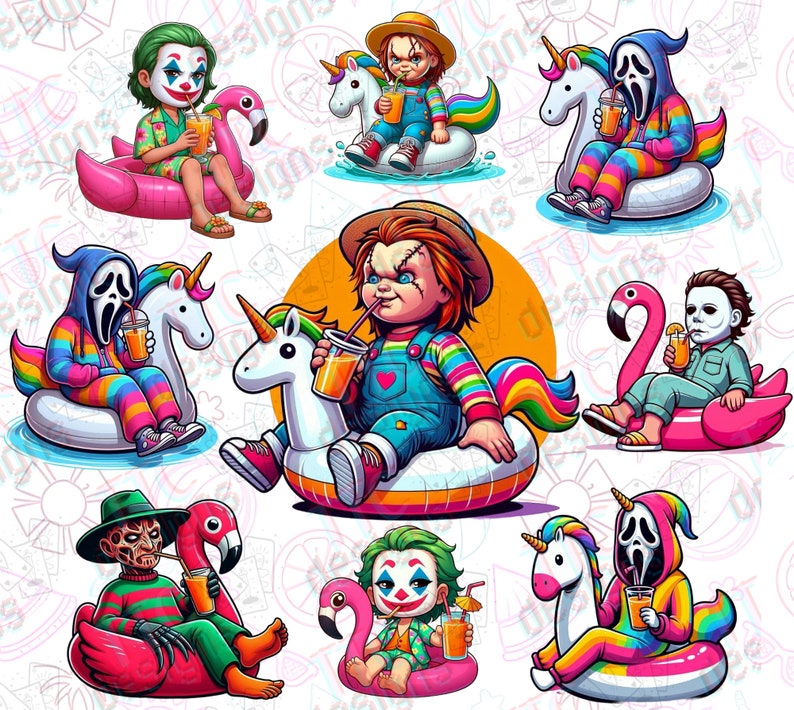 HORROR CHARACTER TUMBLER Wrap - Freddy - Joker - Ghostface - Chucky - Etsy