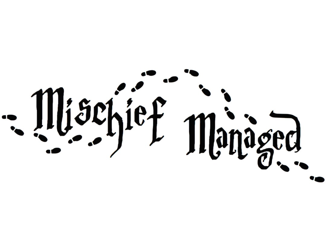 Mischief Managed Custom Vinyl Sticker. - Etsy