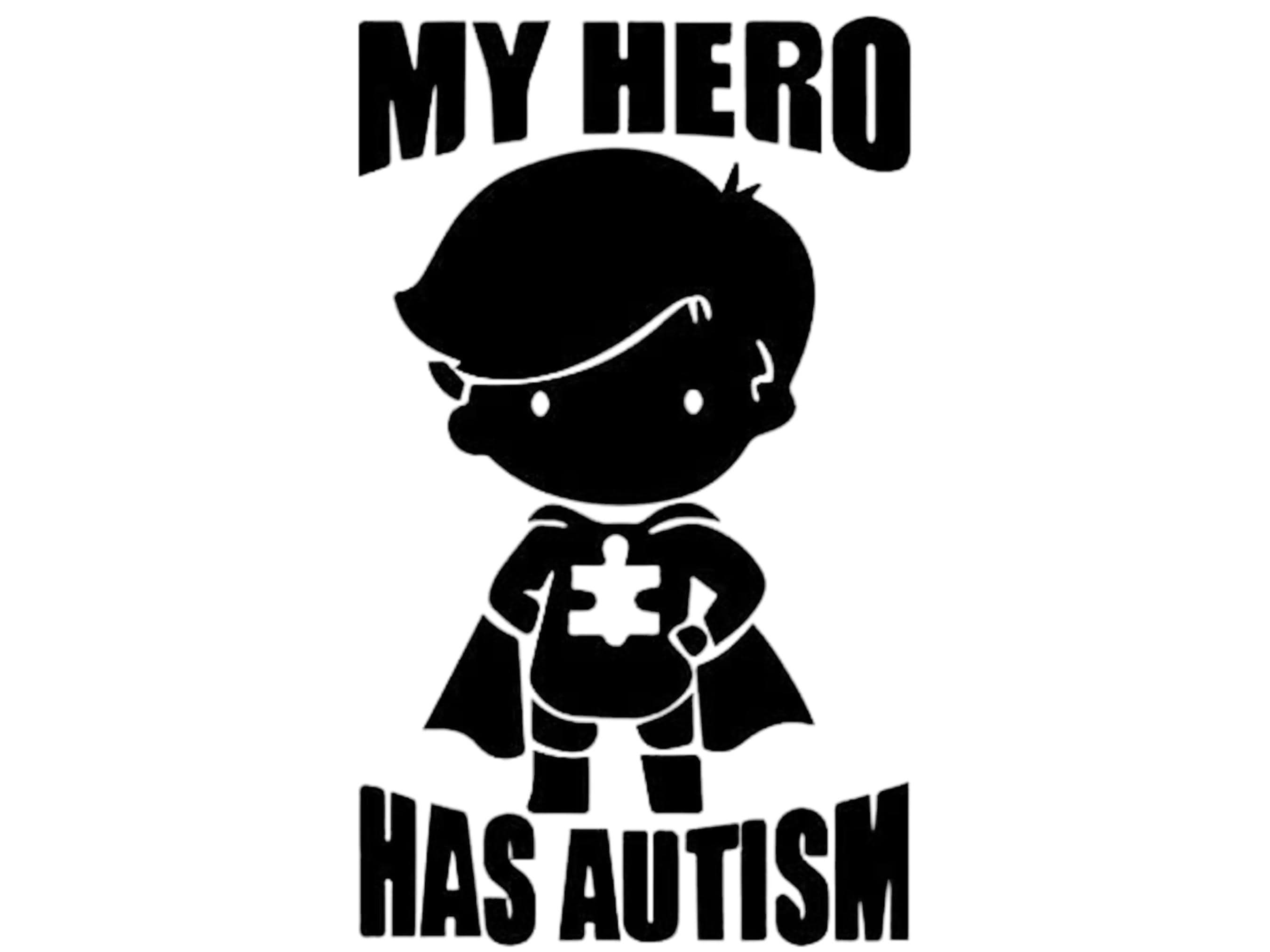 My Hero Has Autism Superhero Sticker - Etsy