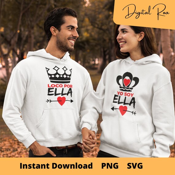 Loco Por Ella Couple Shirts Couple SVG for Shirts Couple - Etsy