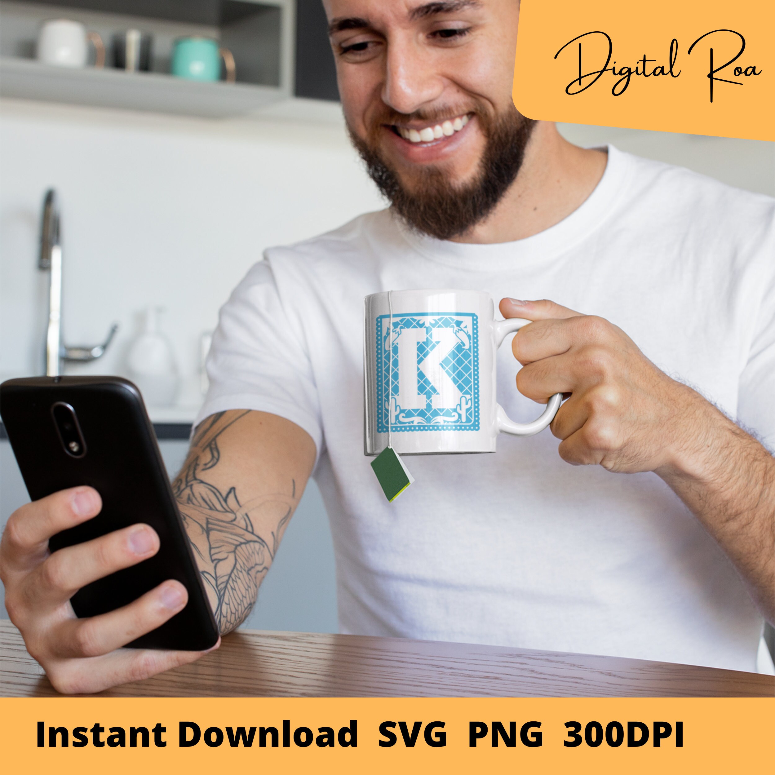 Alphabet & Numbers Papel Picado SVG Png Archivo digital - Etsy México