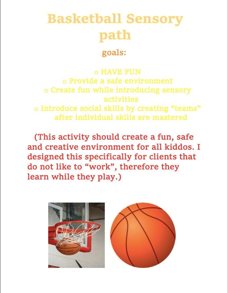 Basketball Learning (sensory) Path - Etsy