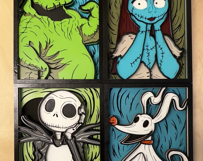 Nightmare Before Christmas Portraits. Jack Skellington, Sally, Zero ...