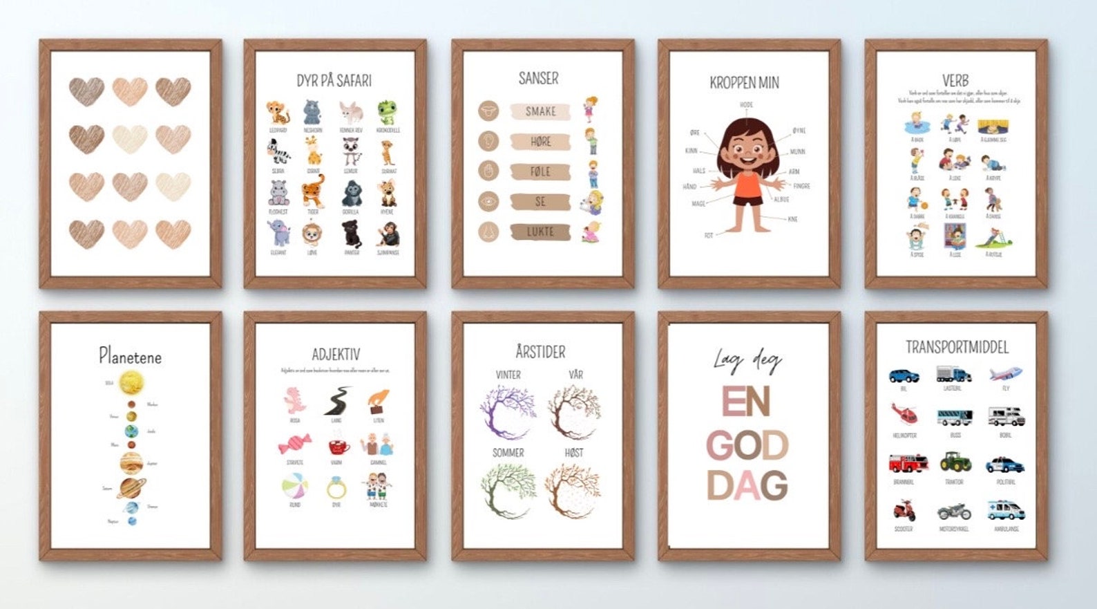 Læringsplakater 67 Plakater Norsk Nynorsk Og Bokmål - Etsy