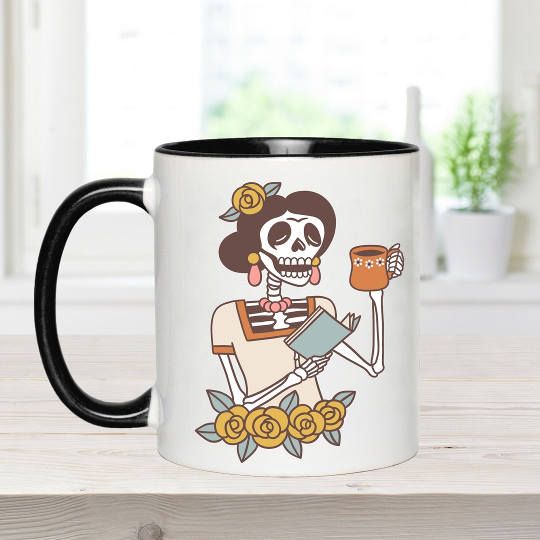 Cafecito Mug, Concha Mug, Calavera Mug, Latina Gift, Katrina Mug, Dia ...
