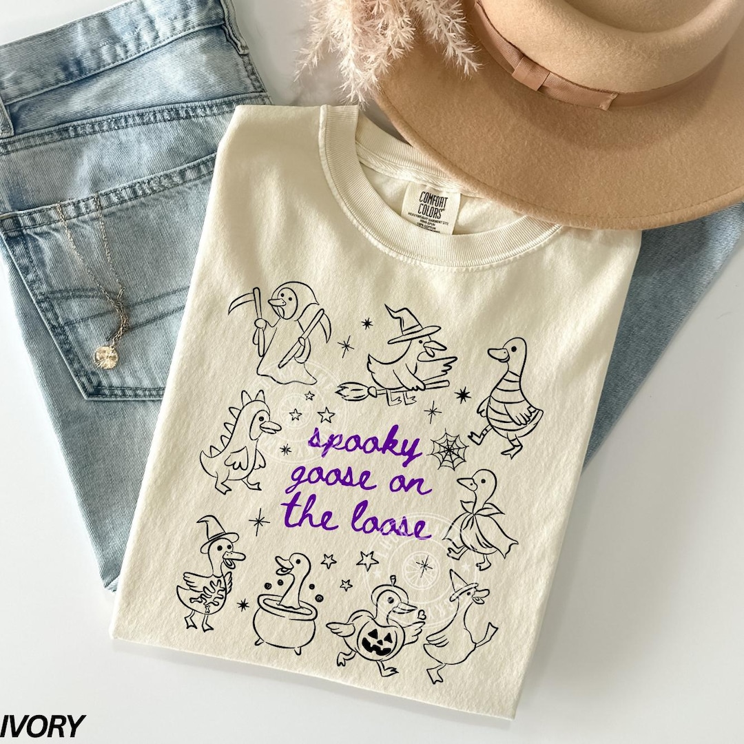 Spooky Goose on the Loose Halloween Shirt, Spooky Goose Tshirt ...