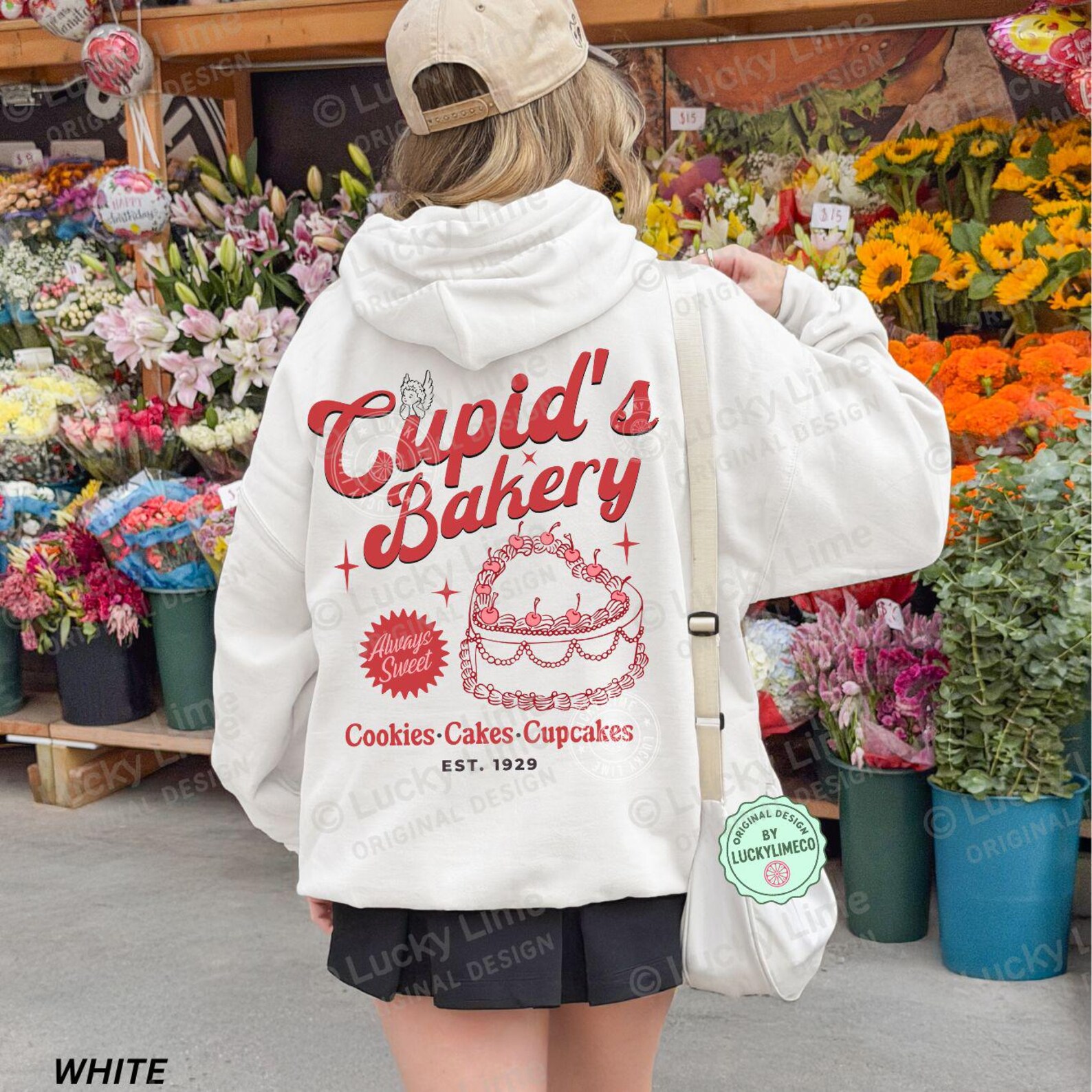 Retro Valentine Hoodie, Cherry Cake Hoodie, Valentines Day Shirt ...