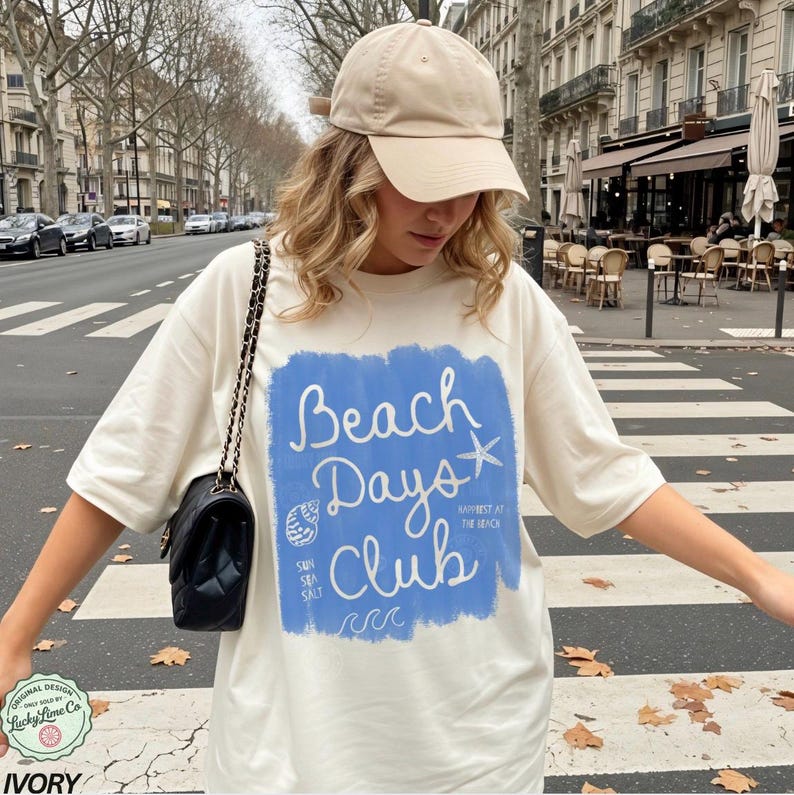 Beach Summer Shirt, Beach Days Club, Cute Beach Apparel, Beachy Tee ...