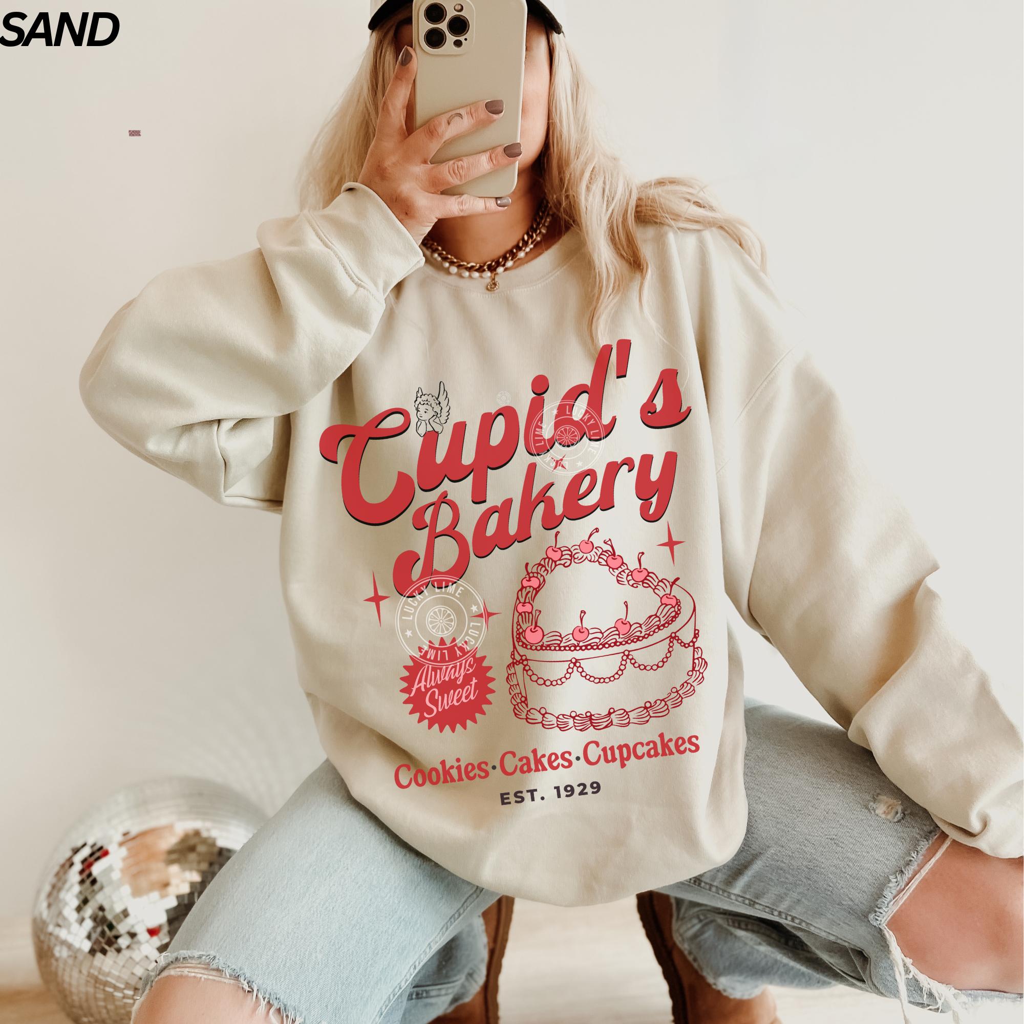 Retro Valentine Sweatshirt, Cherry Cake Sweatshirt, Valentines Day ...