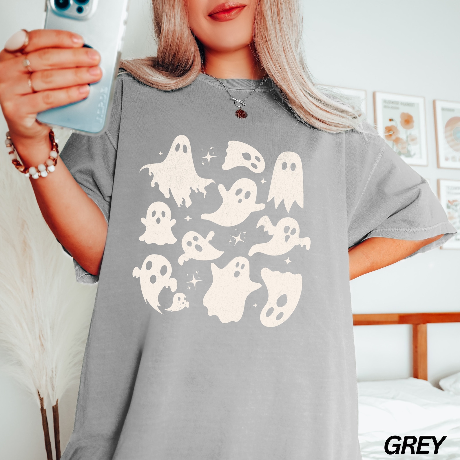 Halloween Ghost Shirt, Ghost Collage Shirt, Halloween Shirt, Cute Ghost Shirt, Cute Fall Tee ...