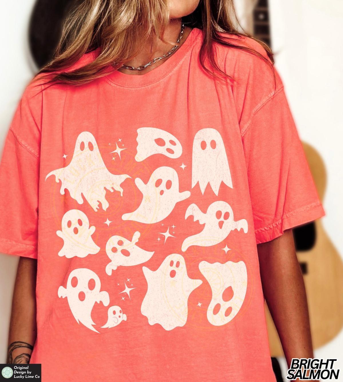 Halloween Ghost Shirt, Ghost Collage Shirt, Halloween Shirt, Cute Ghost ...