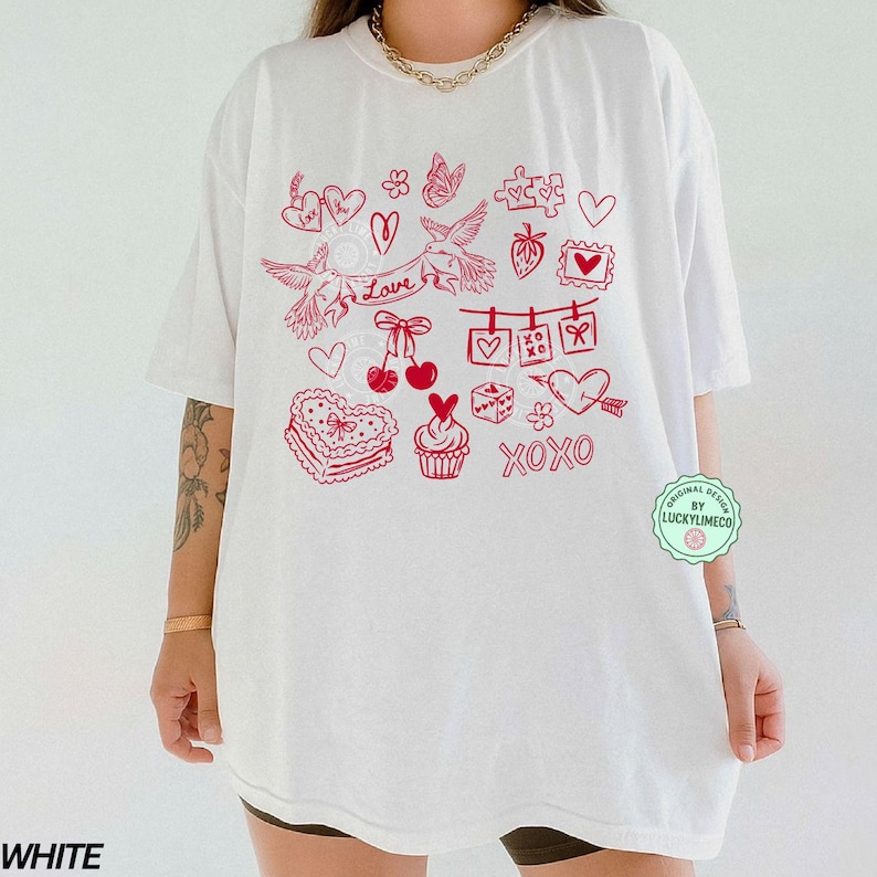 Comfort Colors® Valentine Shirt, Retro Love Shirt, Womens Valentines ...