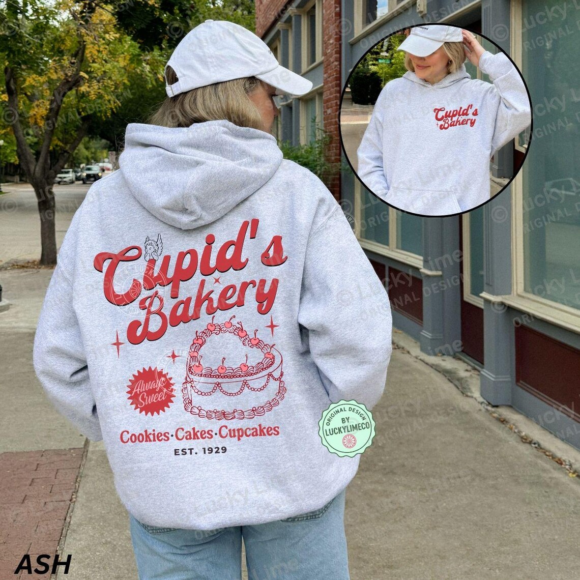 Retro Valentine Hoodie, Cherry Cake Hoodie, Valentines Day Shirt ...