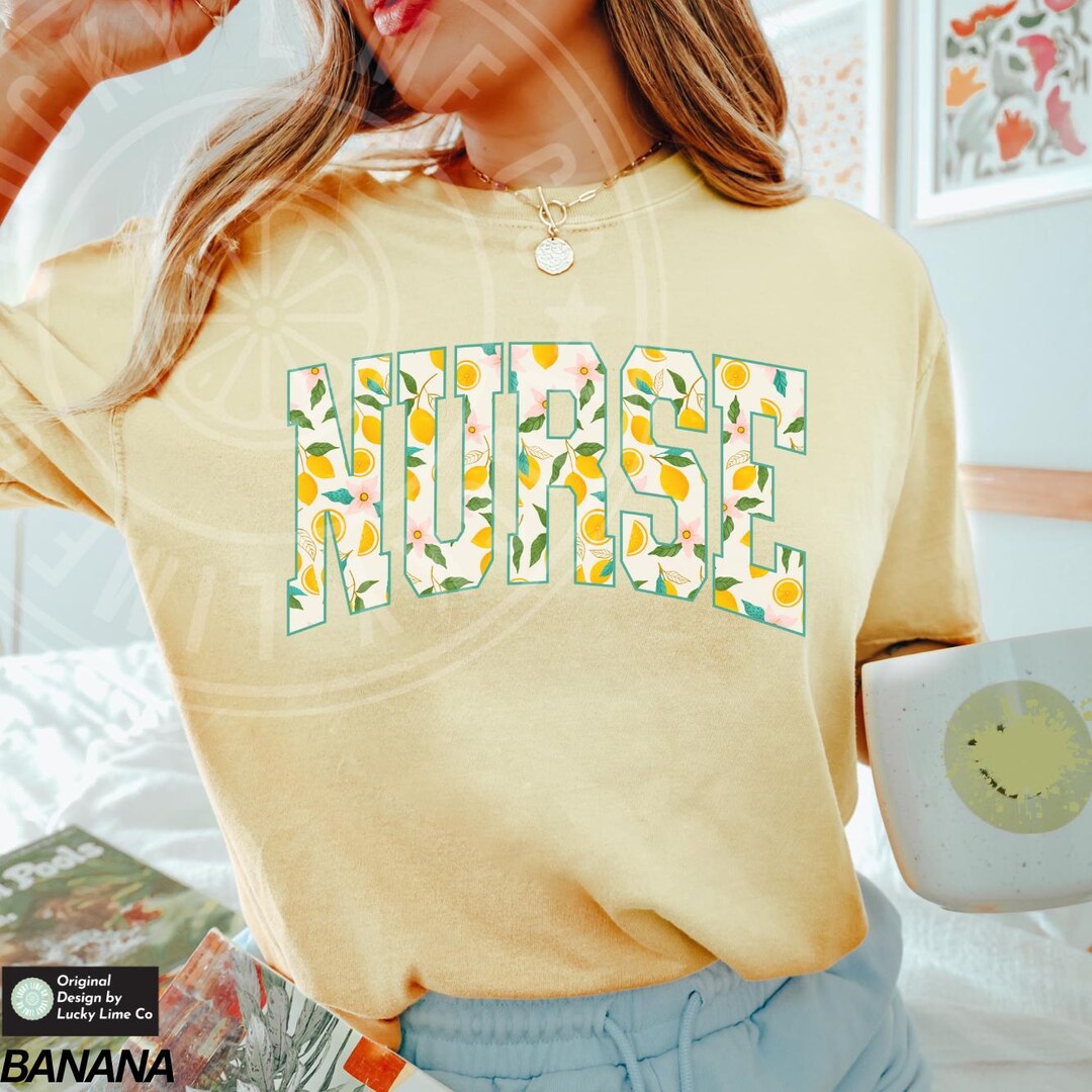 Comfort Colors® Nurse Lemon Shirt, Lemon Nurse Shirt, RN Tshirt, Amalfi Coast, Summer Nurse ...