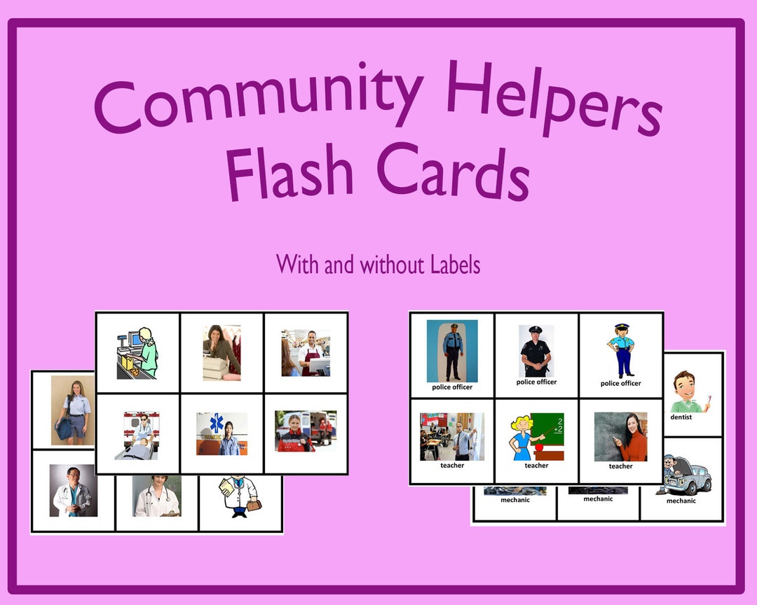 Community Helpers Flash Cards! - Etsy