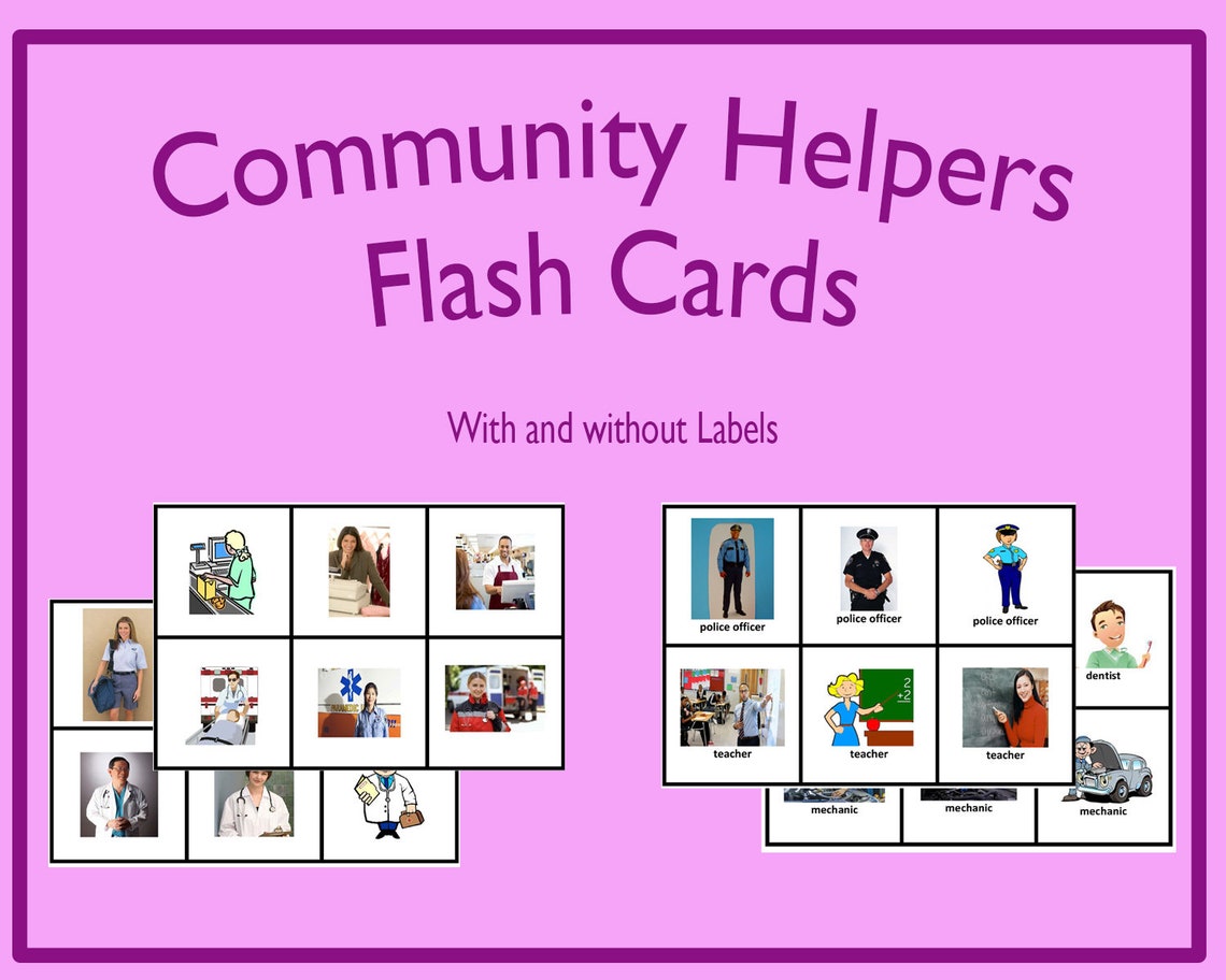 Community Helpers Flash Cards! - Etsy