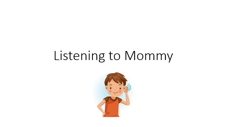 Listening to Mommy - Social Story - English and Spanish - Editable - Etsy