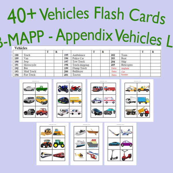 Vb Mapp Picture Cards - Etsy