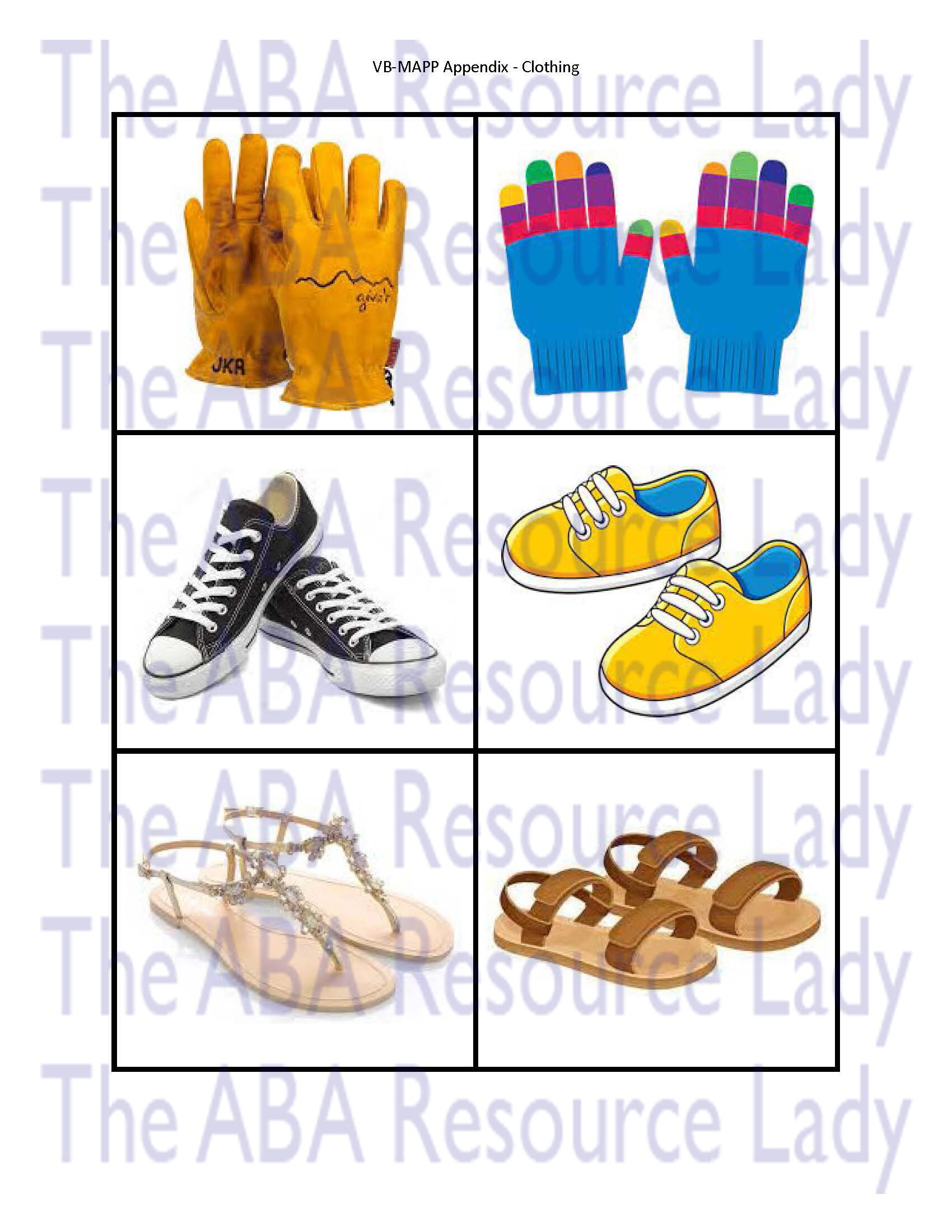 30+ Clothing Flash Cards - VB-MAPP Appendix List - Etsy