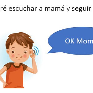 Listening to Mommy - Social Story - English and Spanish - Editable - Etsy