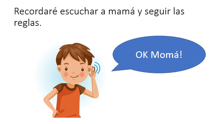 Listening to Mommy - Social Story - English and Spanish - Editable - Etsy