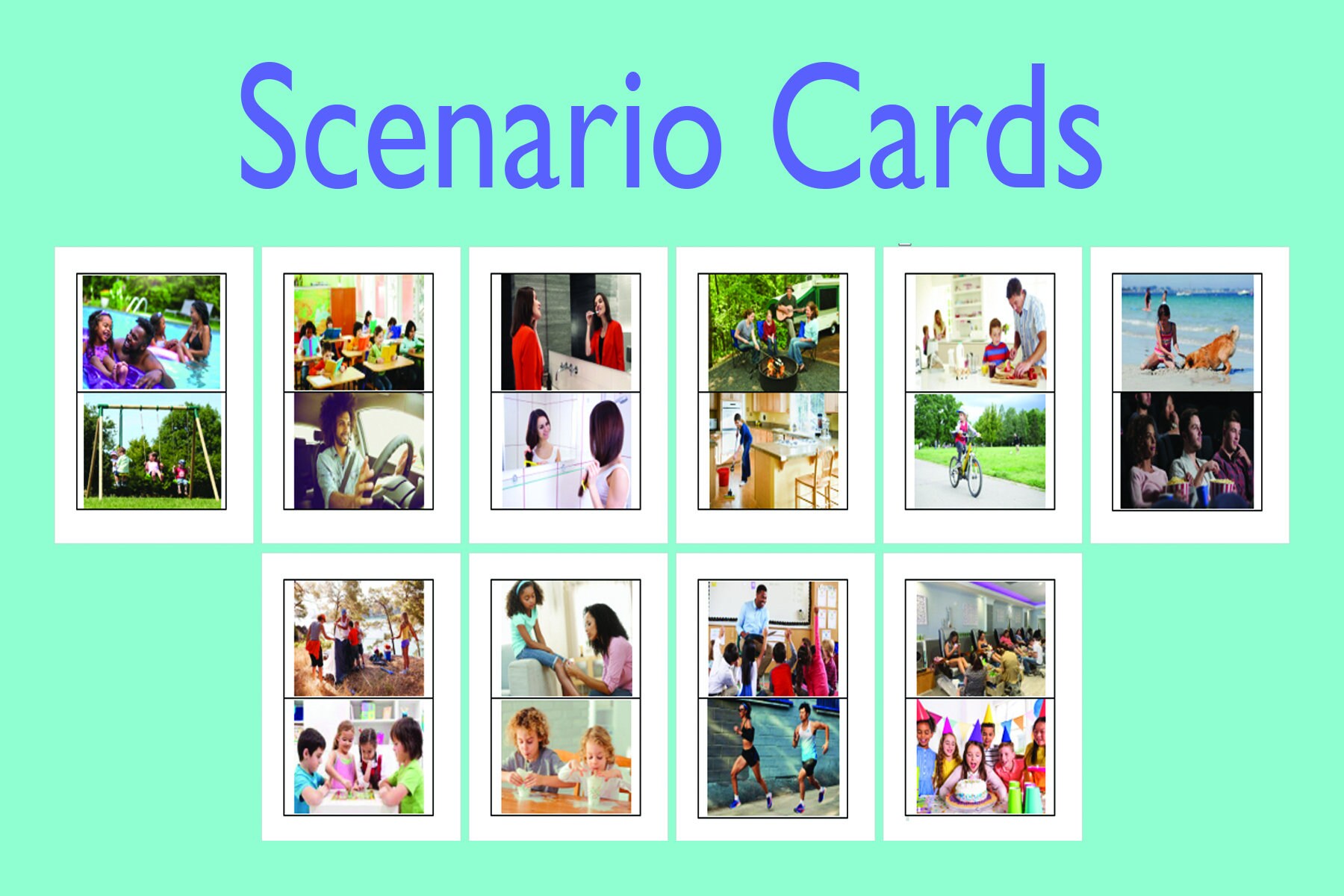 Scenario Cards - Flash Cards for Language Building - Etsy