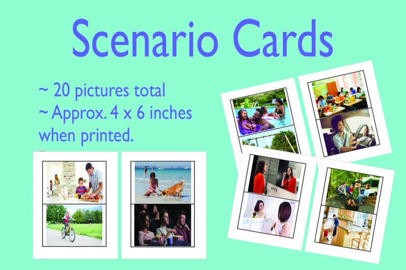 Scenario Cards - Flash Cards for Language Building - Etsy