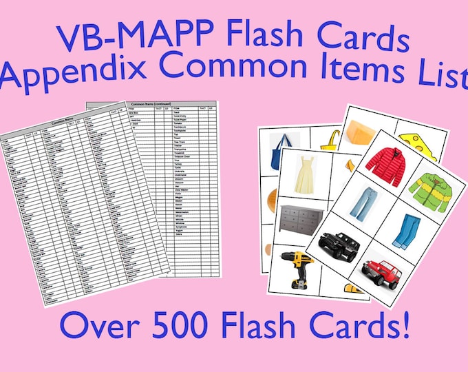 500 VB-MAPP Flash Cards Common Items List - Etsy 500 VB-MAPP Flash Cards Common Items List - Etsy