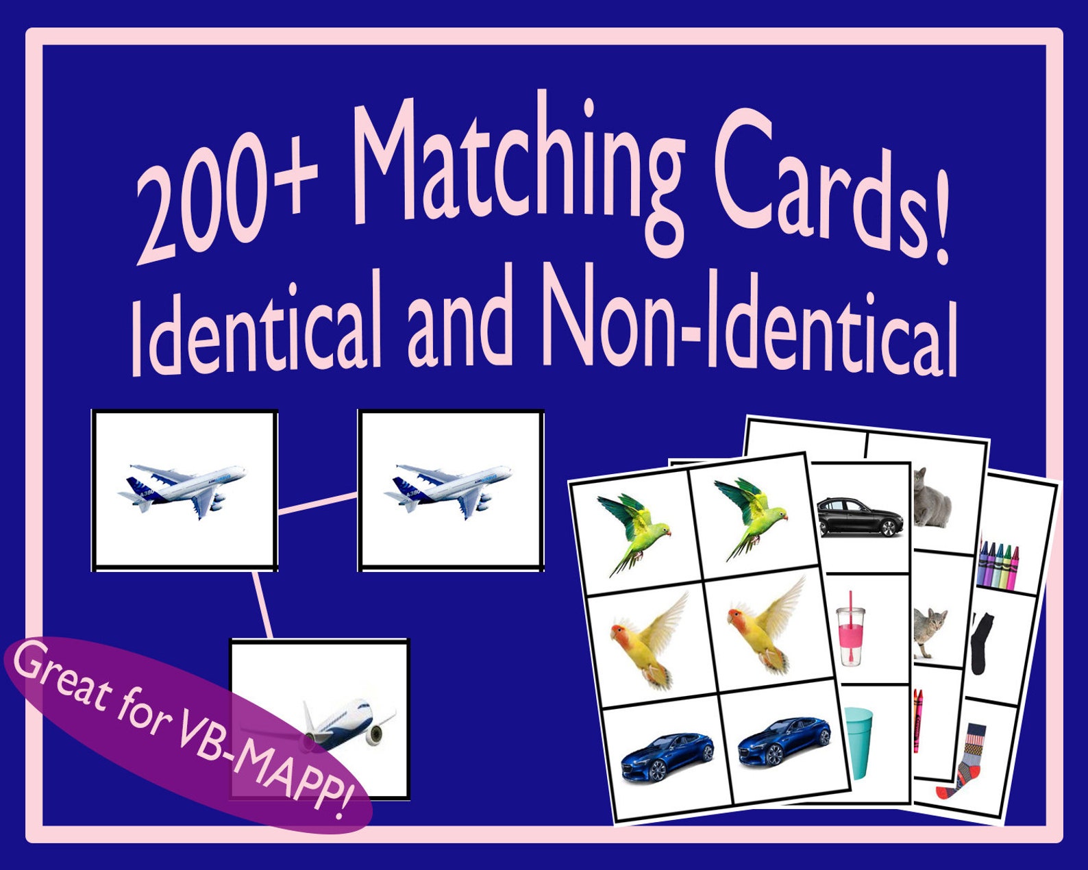 200+ Matching Cards! - Identical and Non-identical VB-MAPP Stimuli - Etsy