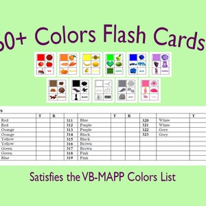 60+ Colors Flash Cards! - Etsy