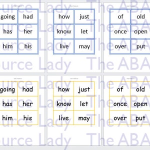 600+ Sight Words Flash Cards - Dolch Sight Words Lists - Etsy