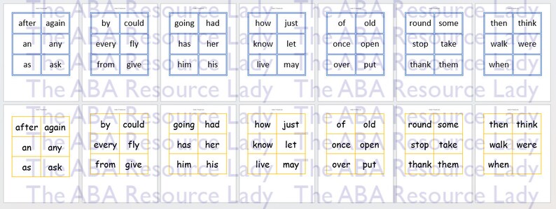 600+ Sight Words Flash Cards - Dolch Sight Words Lists - Etsy