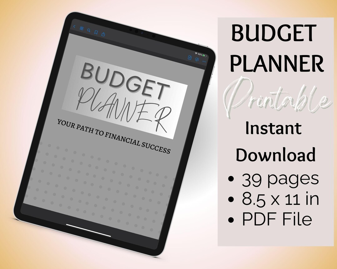 Digital Budget Planner Printable | Instant Download Finance Organizer ...