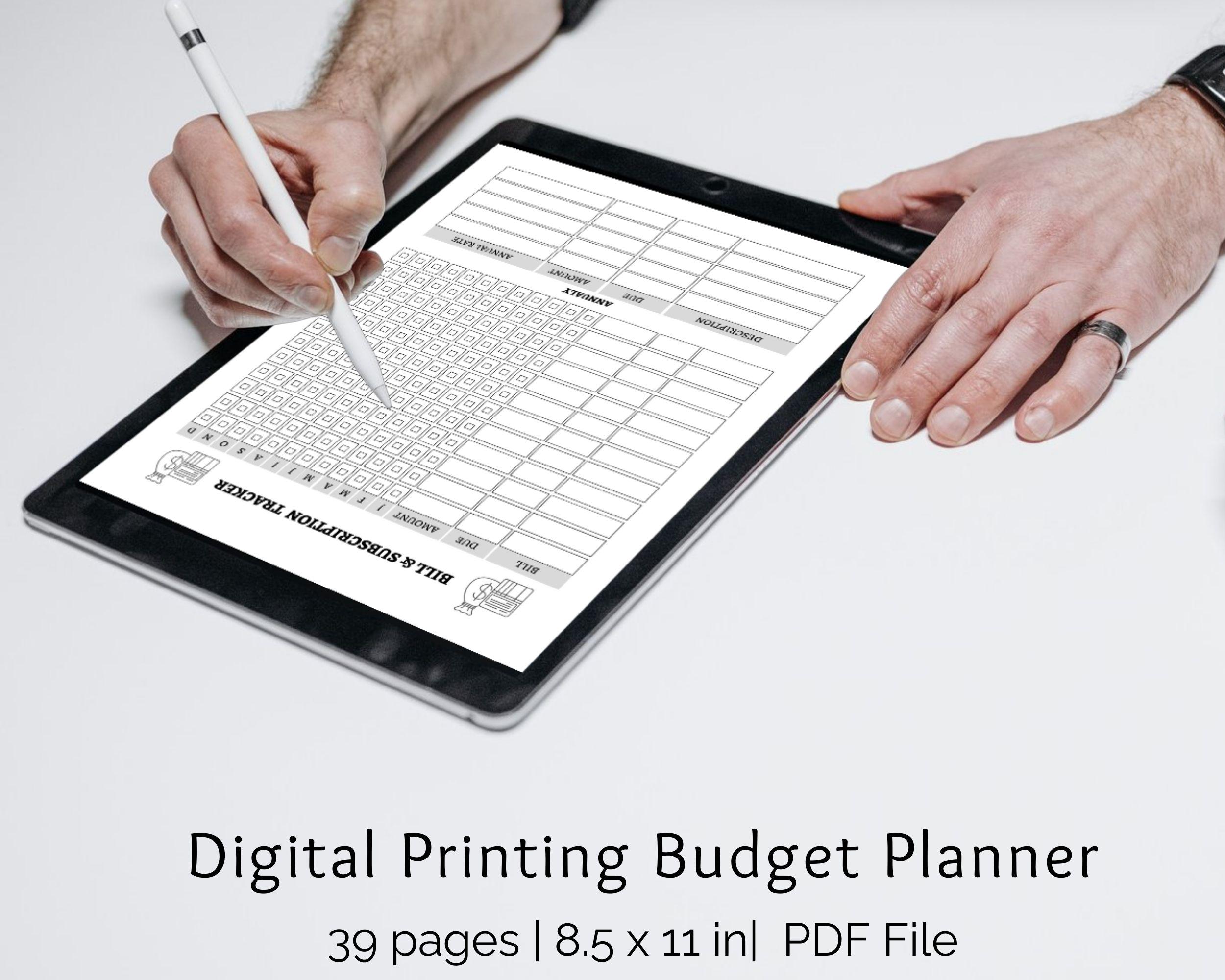 Digital Budget Planner Printable | Instant Download Finance Organizer ...