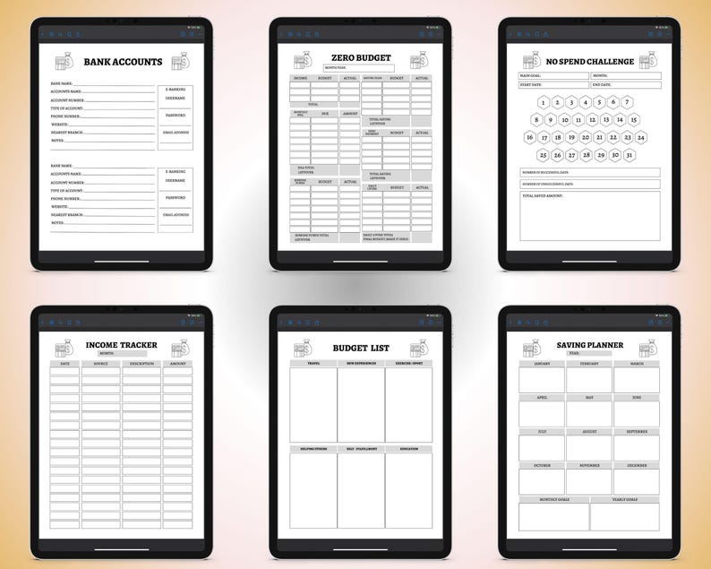 Digital Budget Planner Printable | Instant Download Finance Organizer ...