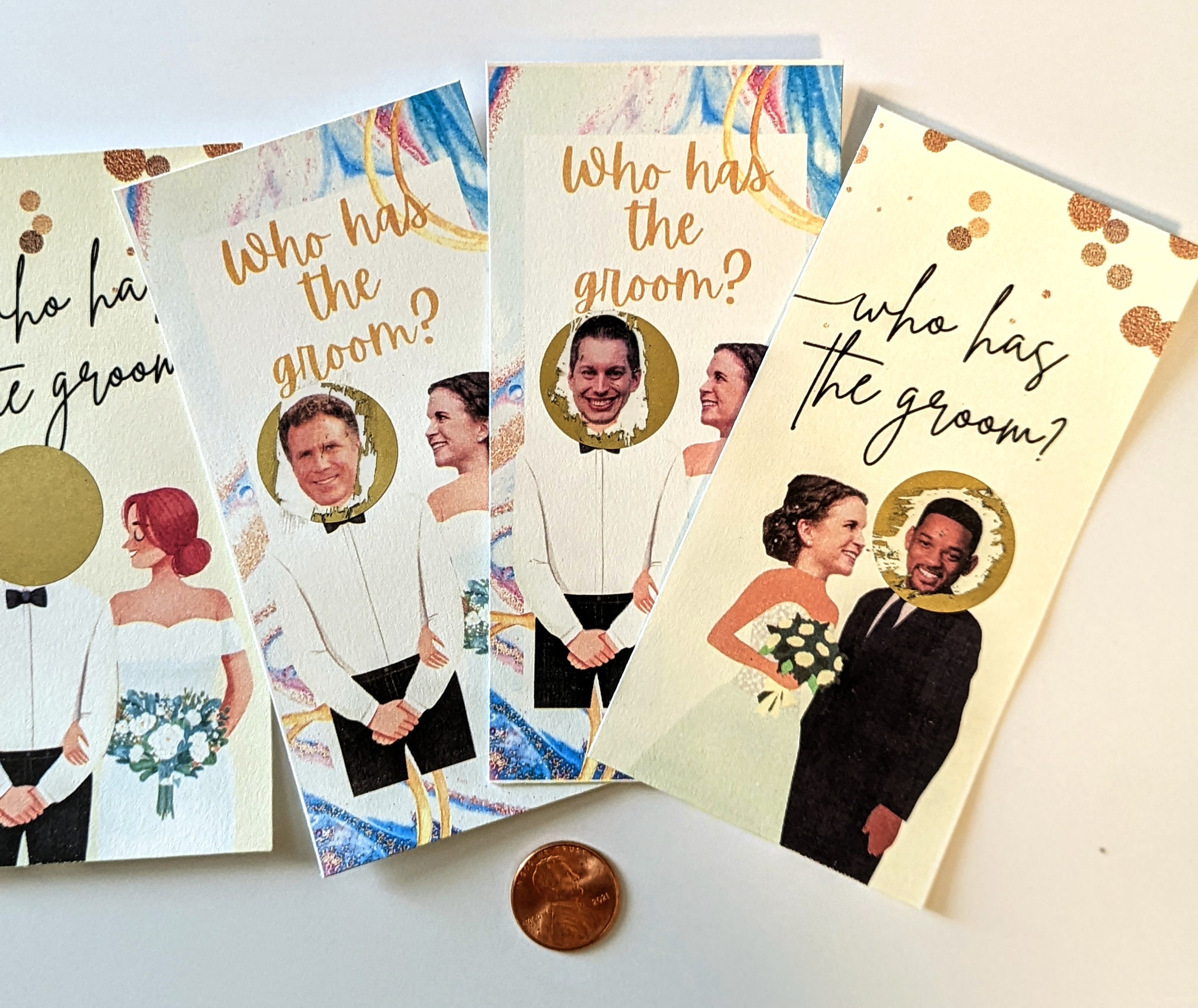 Bridal Shower Game Who Has the Groom Scratch off Cards - Etsy