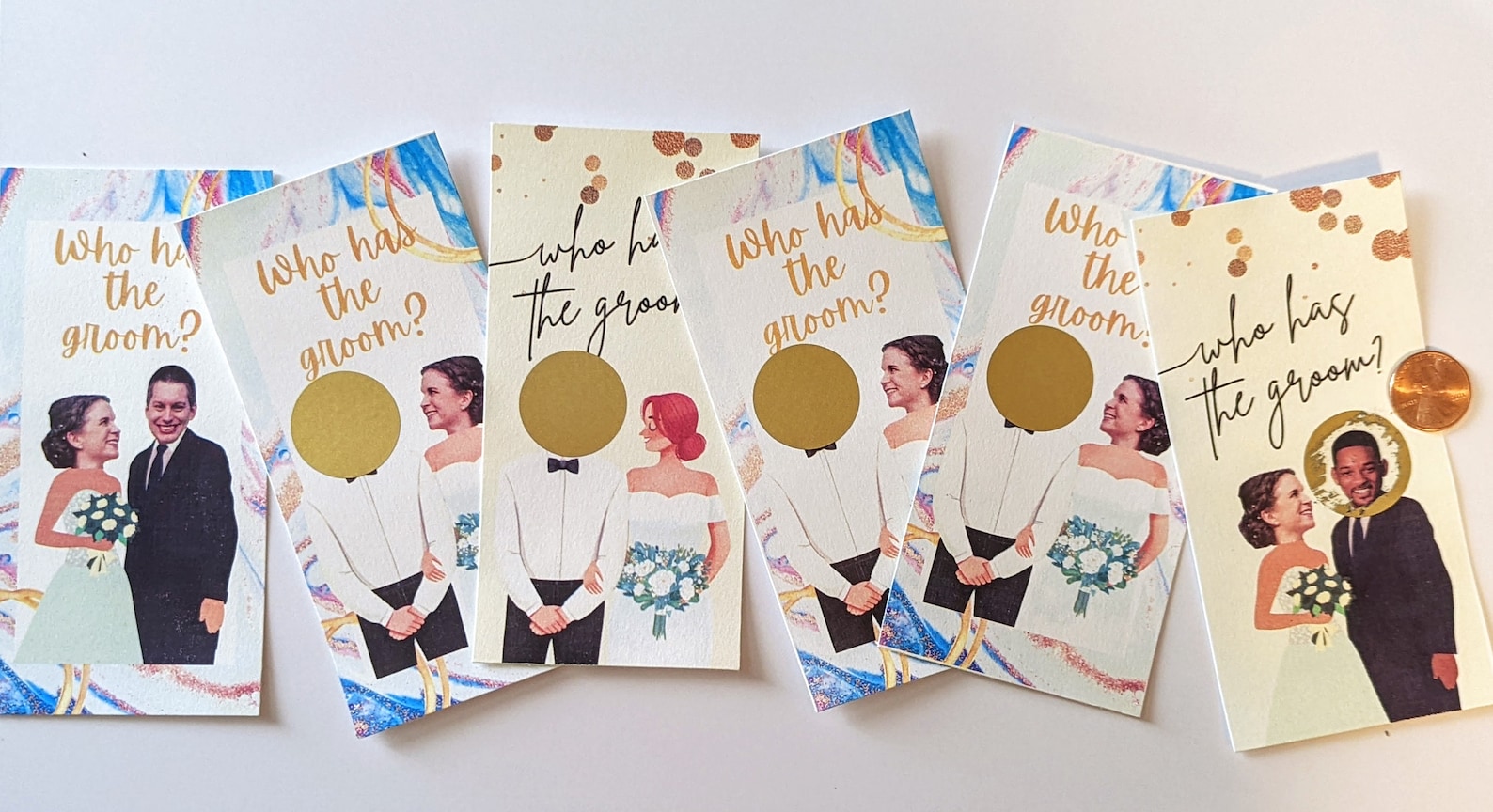 Bridal Shower Game Who Has the Groom Scratch off Cards - Etsy