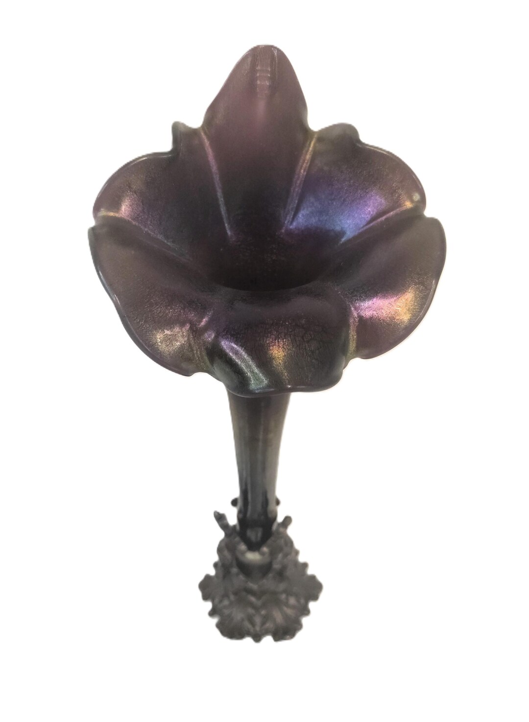 Iridescent Blue Purple Jack in the Pulpit Glass Vase - Etsy
