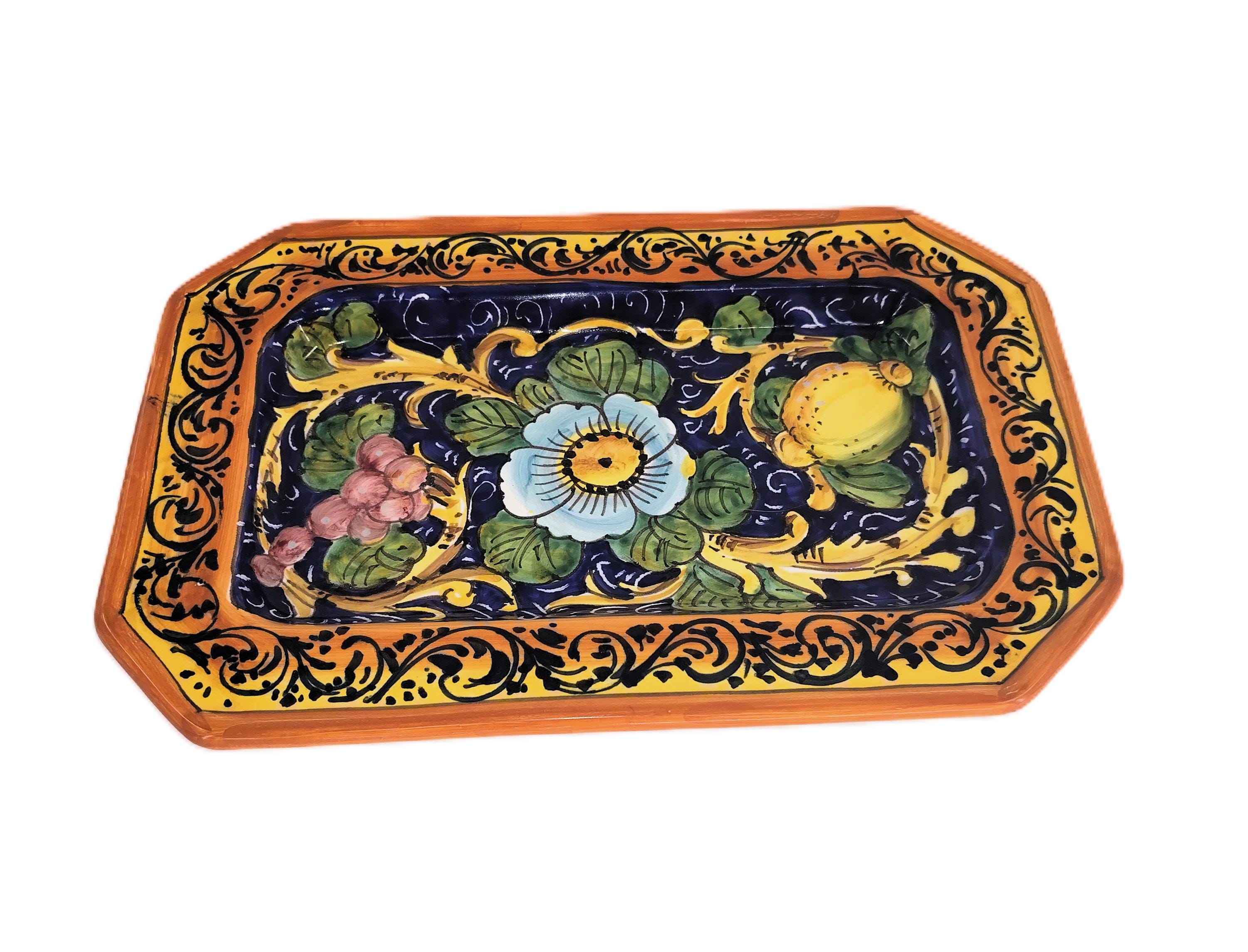 Vintage Dip A Mano Positano Ceramic Tray Hand Painted Made in Italy - Etsy