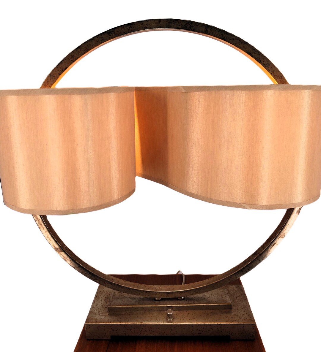 Vintage Double-shade Circular Table Lamp - Etsy