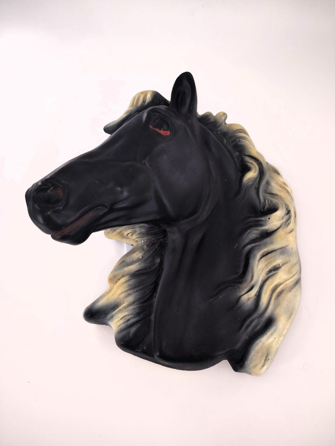 Vintage Chalkware Horse Head Wall Decor - Etsy