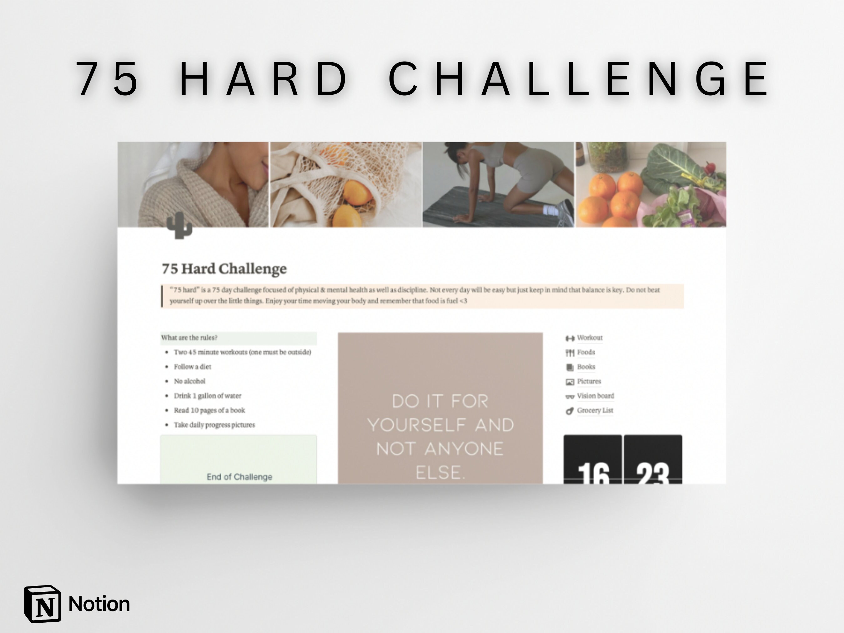75 Hard Challenge Notion Template Notion Dashboard Notion - Etsy Canada 75 Hard Challenge Notion Template Notion Dashboard Notion - Etsy Canada