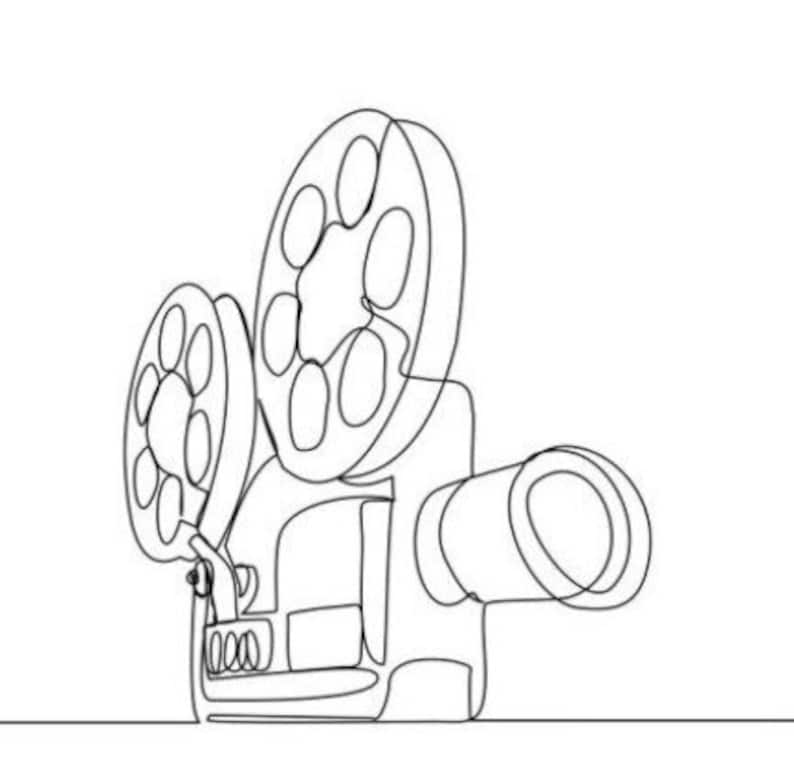 Continuous Line Drawing of Retro Old Classic Video Player. Vintage ...